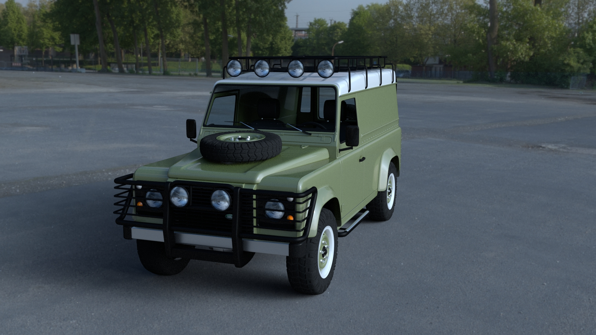 land rover defender 110 3d obj