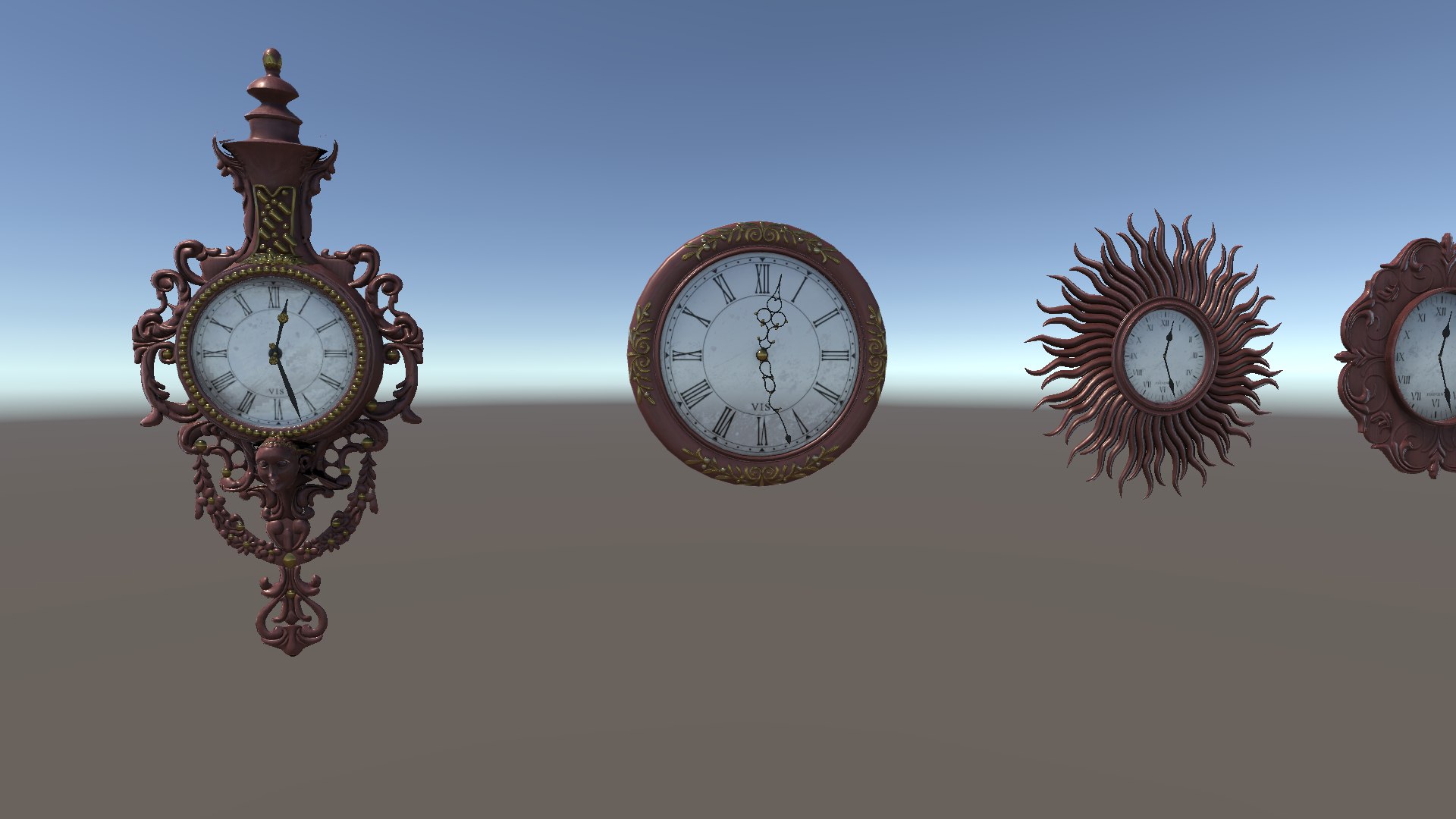 Giant PBR Vintage Clocks Collection 3D Model - TurboSquid 1979637
