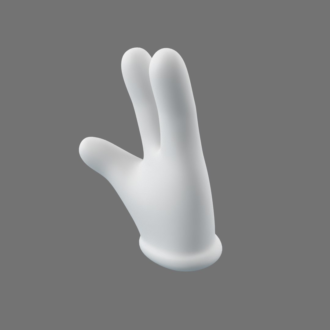 Gloved Hand 3 Fingers 3D Model - TurboSquid 1395948