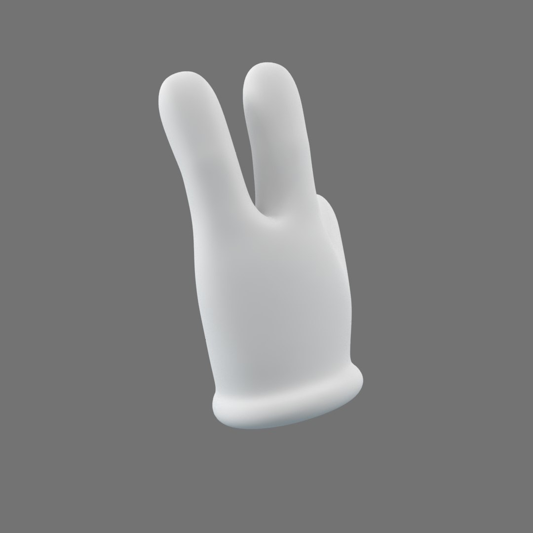 Gloved Hand 3 Fingers 3D Model - TurboSquid 1395948