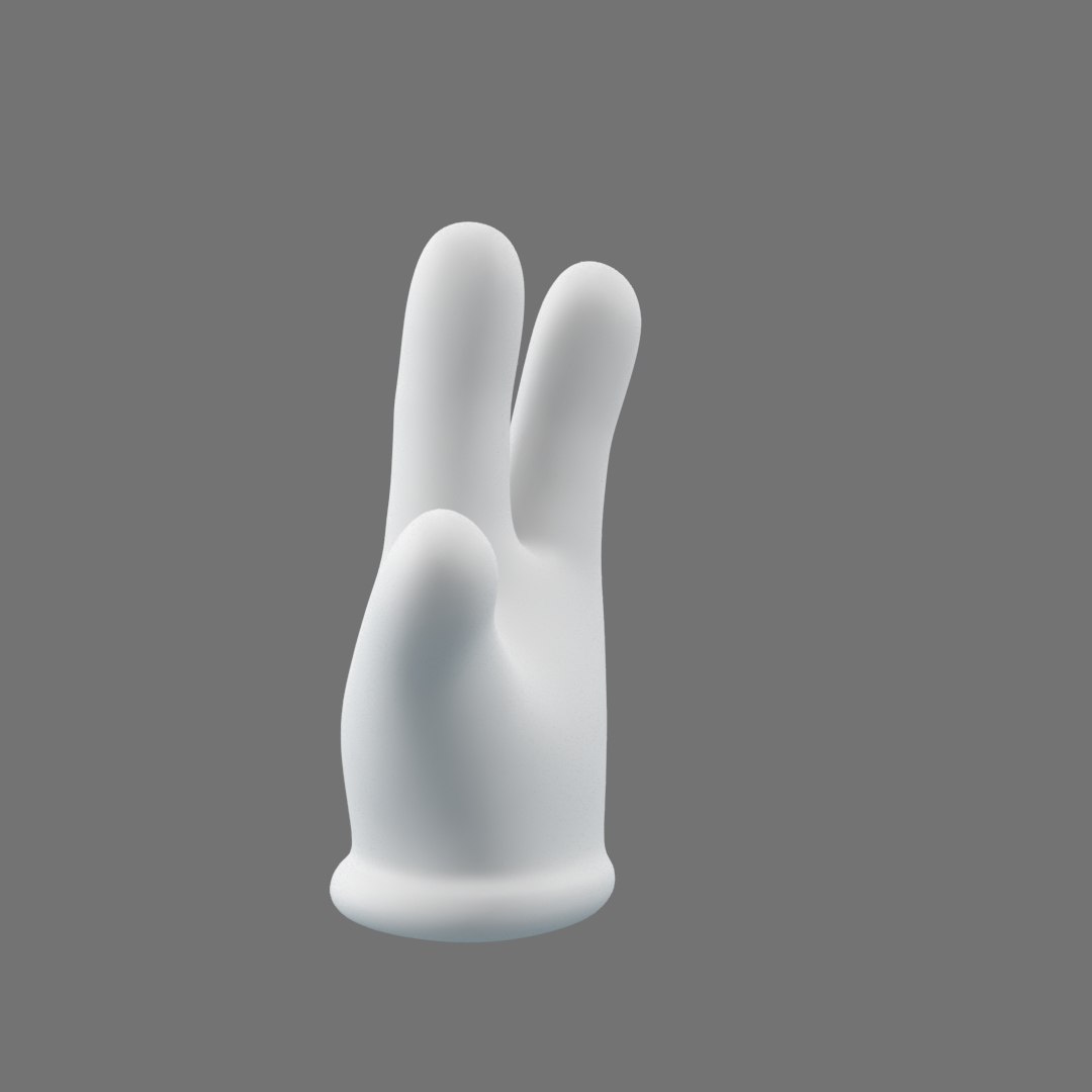 Gloved Hand 3 Fingers 3D Model - TurboSquid 1395948