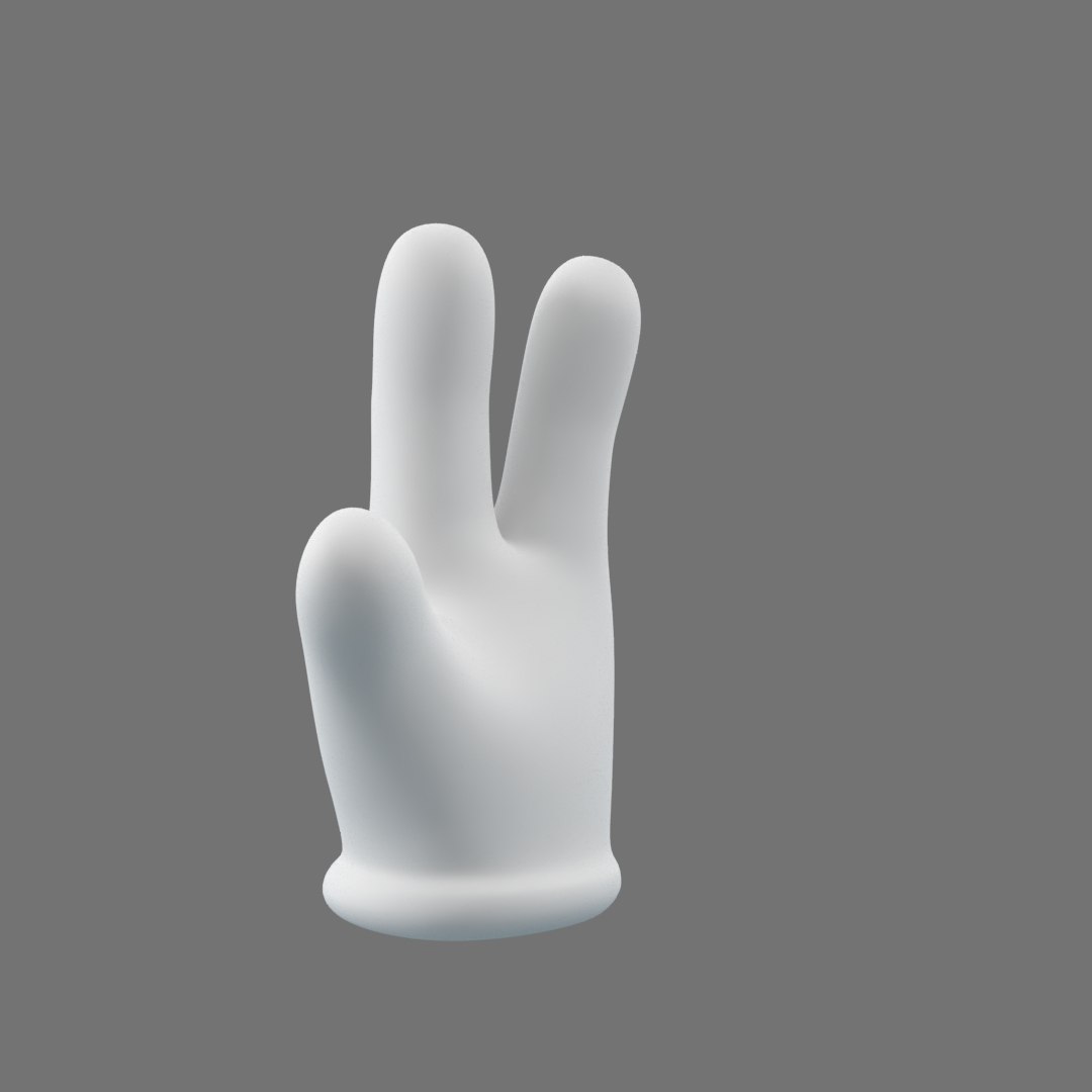 Gloved Hand 3 Fingers 3D Model - TurboSquid 1395948