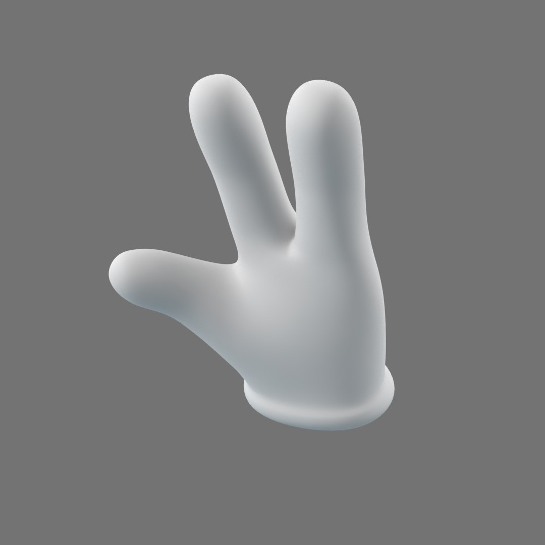 Gloved Hand 3 Fingers 3D Model - TurboSquid 1395948