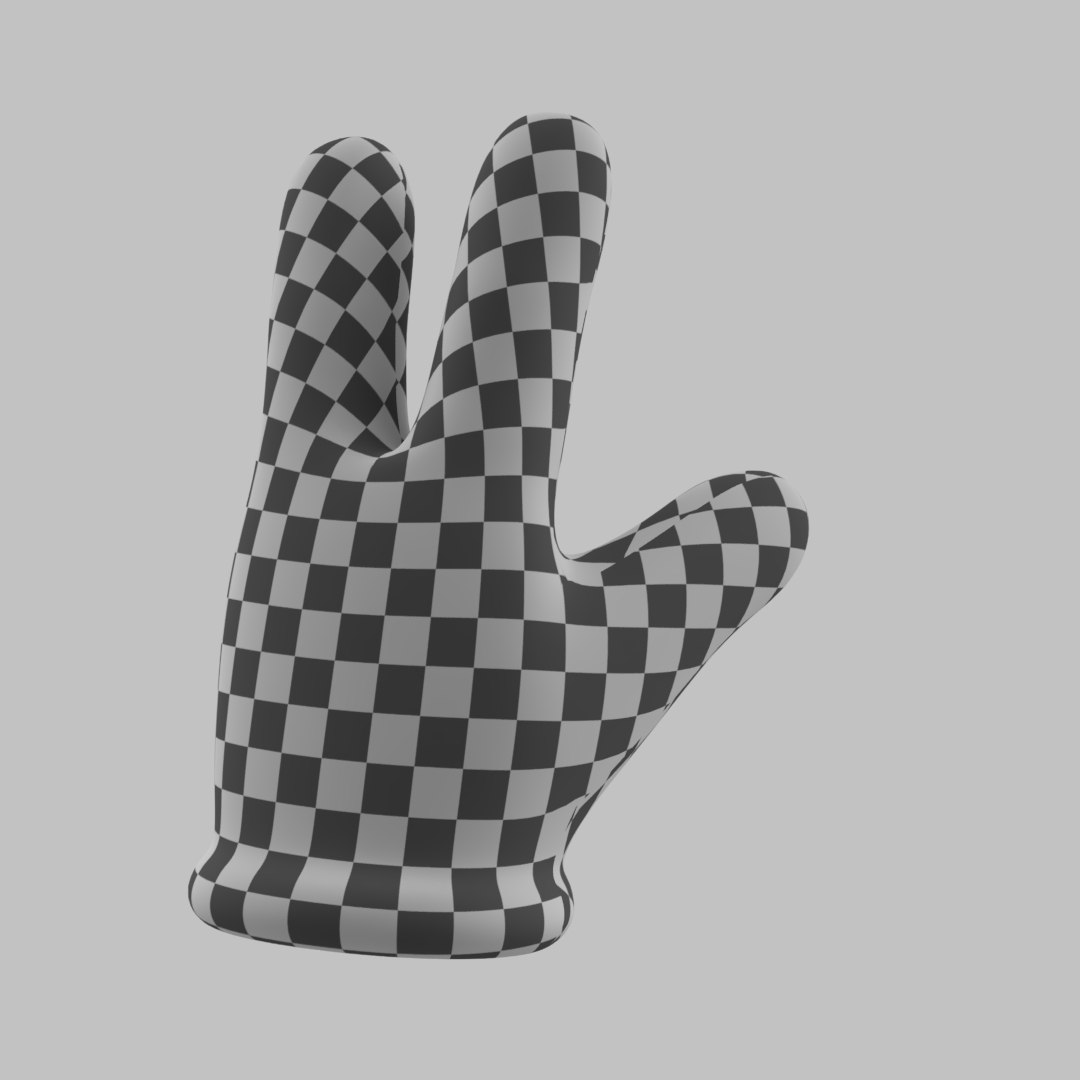 Gloved Hand 3 Fingers 3D Model - TurboSquid 1395948