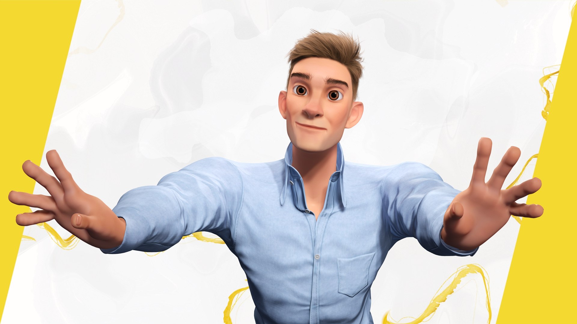 Toon Modern Man Classic In Slim Fit Clothes 3D Model - TurboSquid 2279055