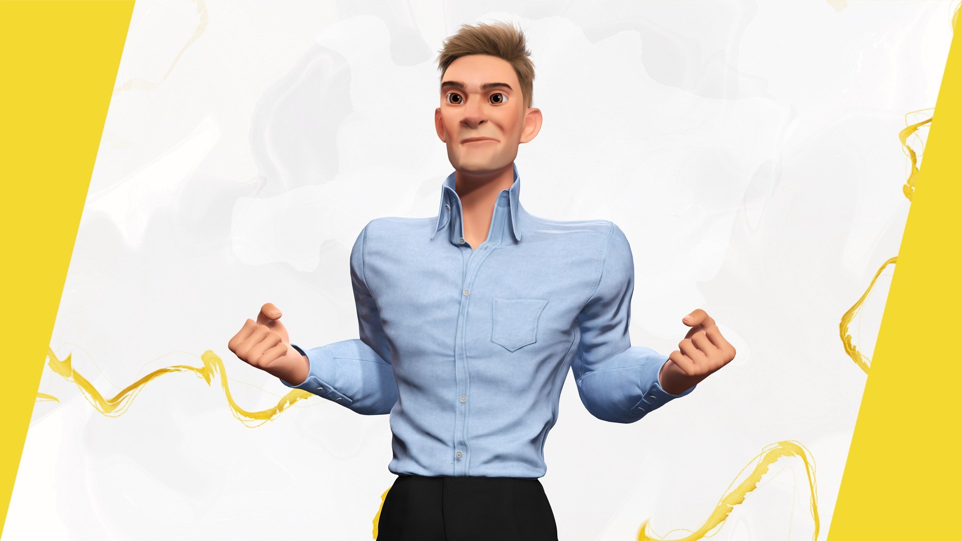 Toon Modern Man Classic In Slim Fit Clothes 3D Model - TurboSquid 2279055