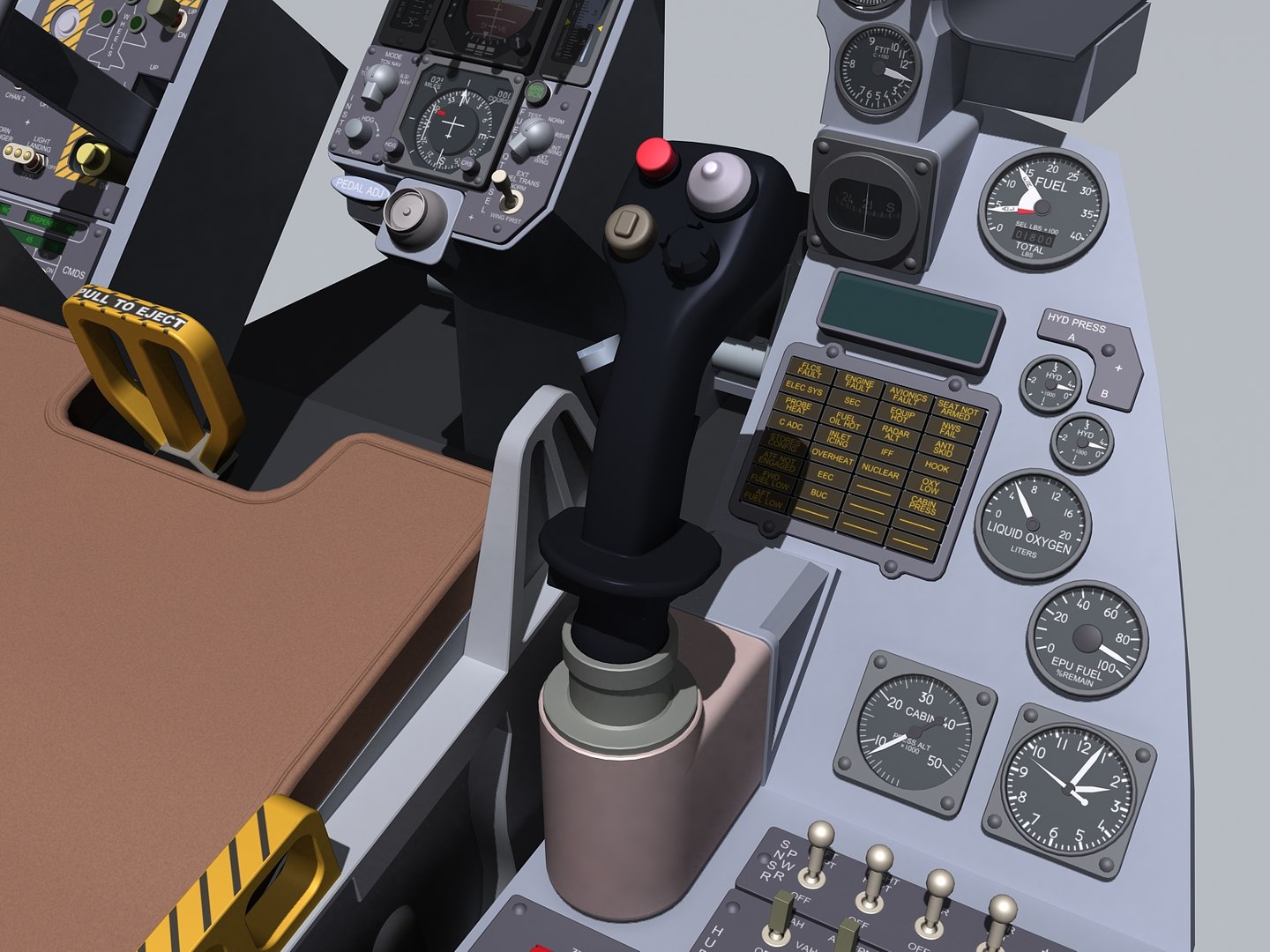 F-16 Cockpit 3d Model