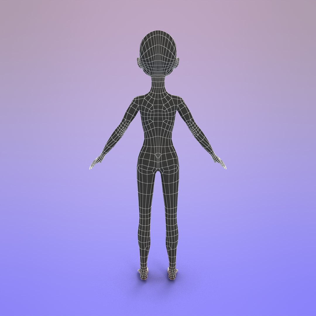 cute cartoon girl 2 3d max