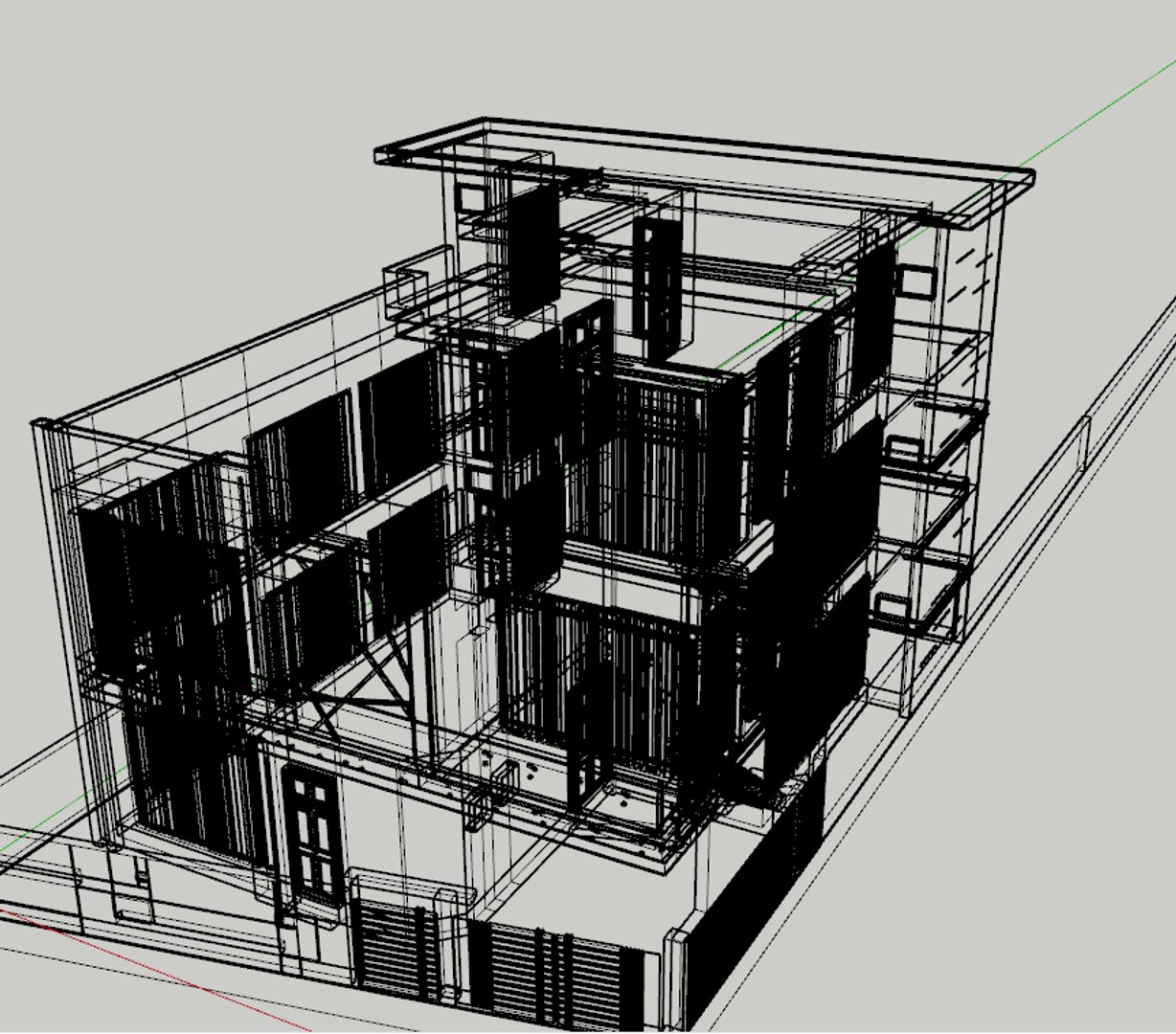 3D Sleek And Contemporary Modern Front Elevation Design - 3D SketchUp ...