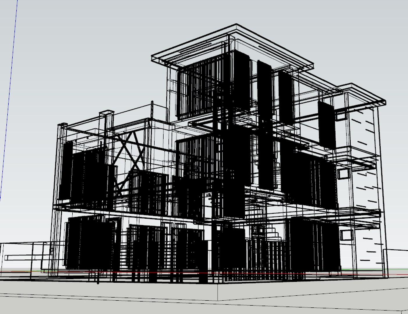 3D Sleek And Contemporary Modern Front Elevation Design - 3D SketchUp ...