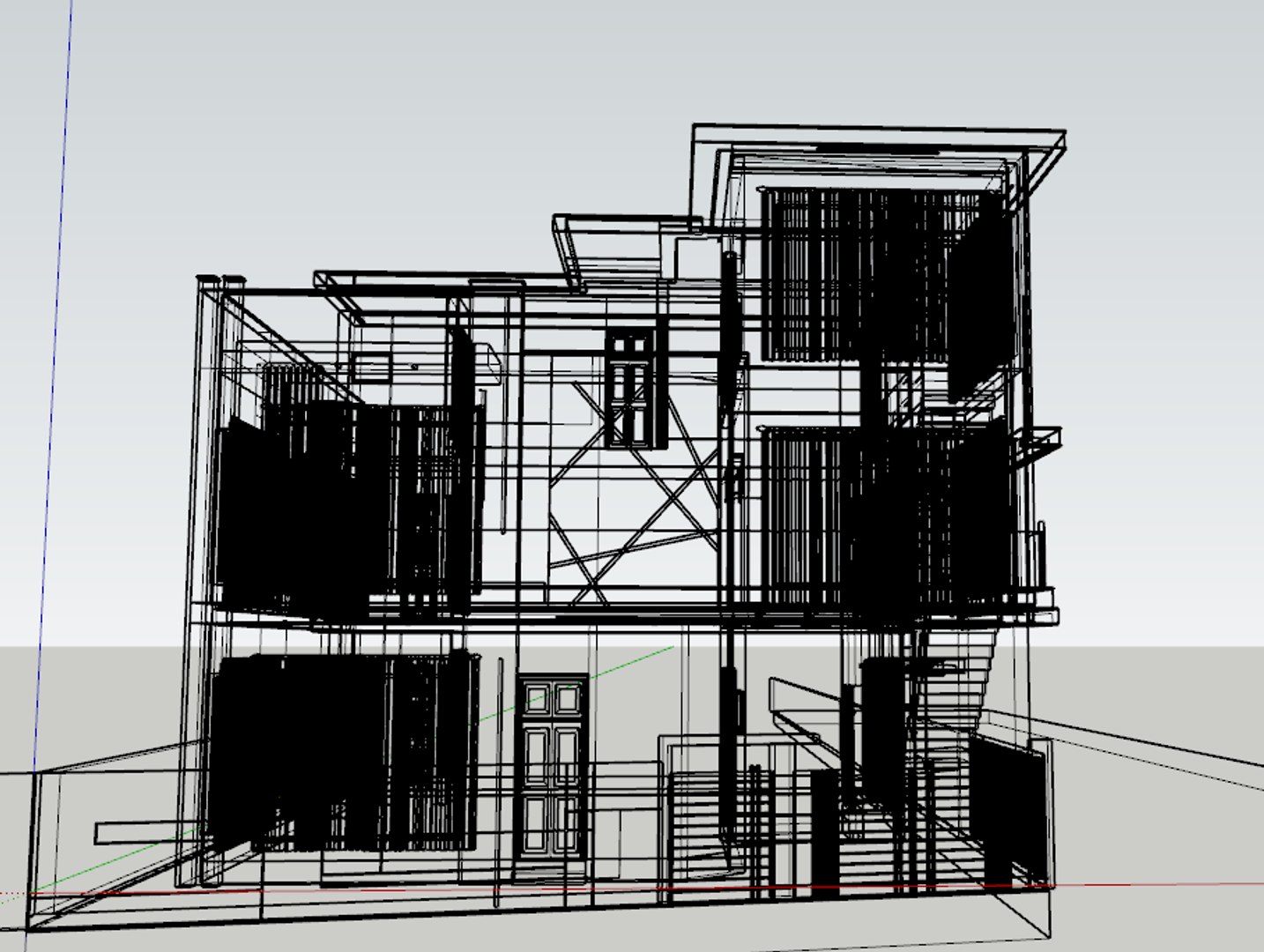 3D Sleek And Contemporary Modern Front Elevation Design - 3D SketchUp ...