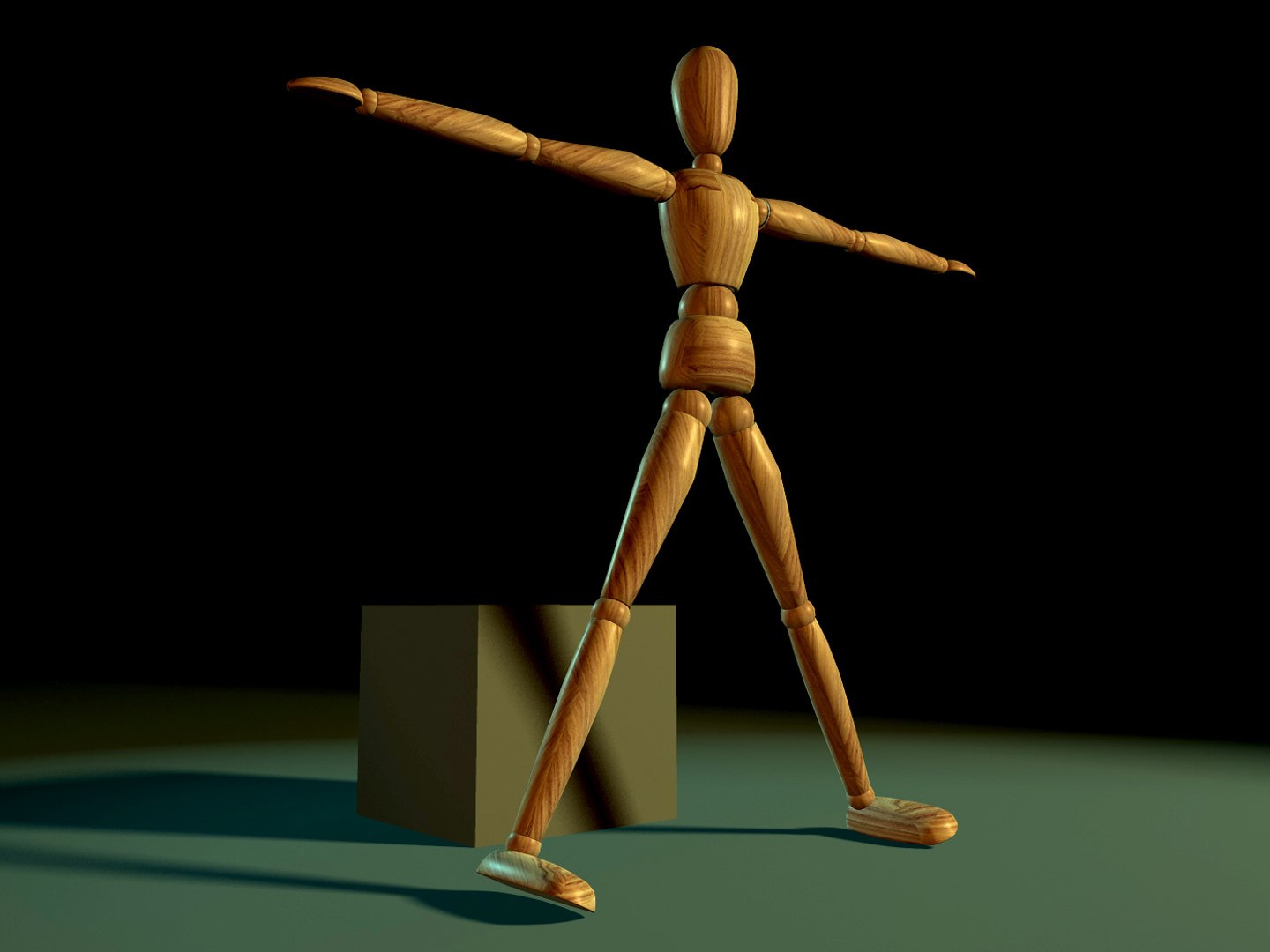 Wooden Puppet Wood 3ds