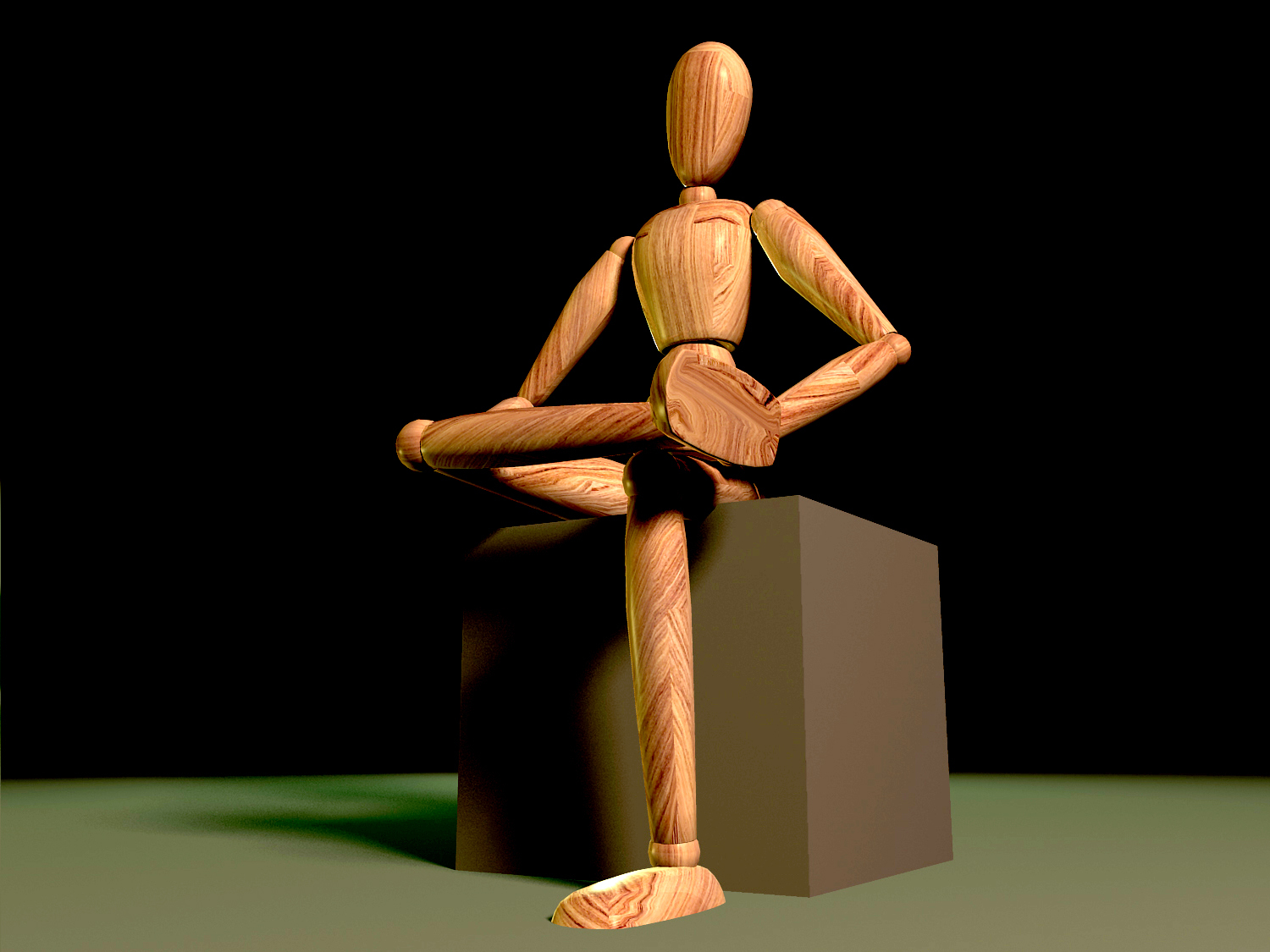 wooden puppet wood 3ds