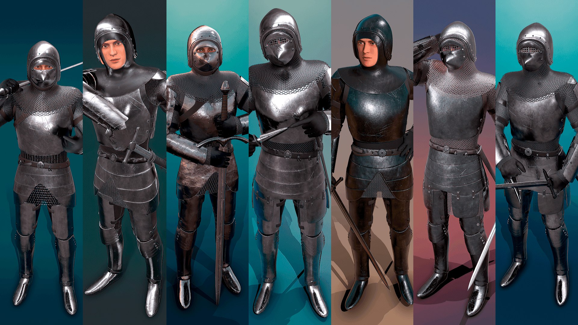 3D Model TAB Medieval Knights Pack - 2 - TurboSquid 2238609