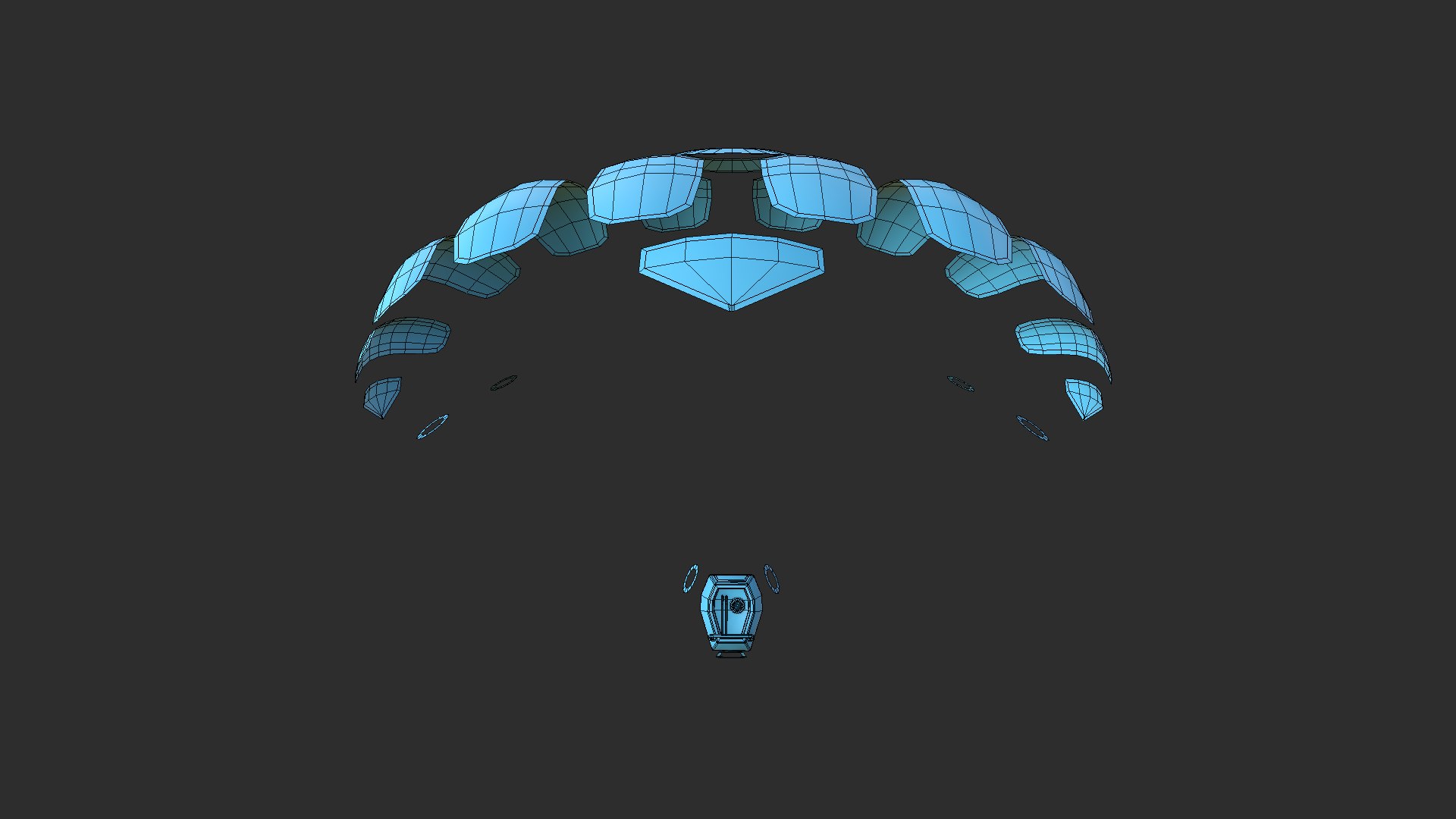 3D Scifi Parachute A02 Projection - Character Accessories Design Model ...