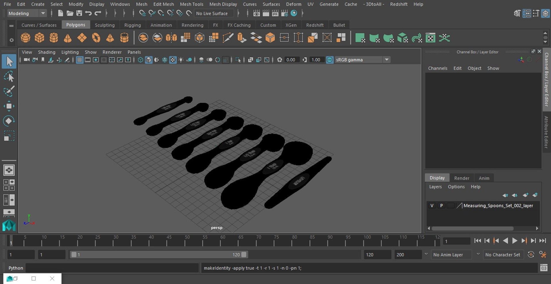 3D model Measuring Spoons Set - TurboSquid 2040487