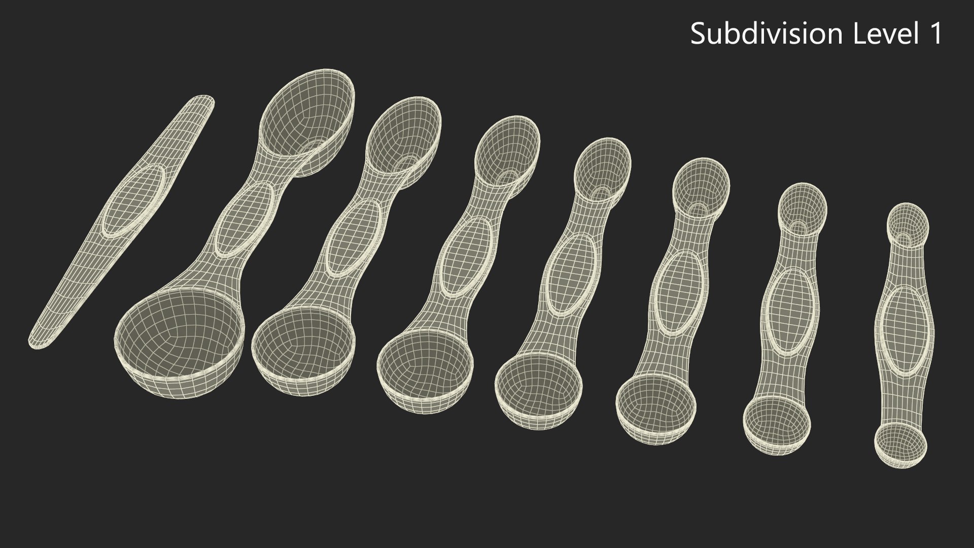 3D model Measuring Spoons Set - TurboSquid 2040487