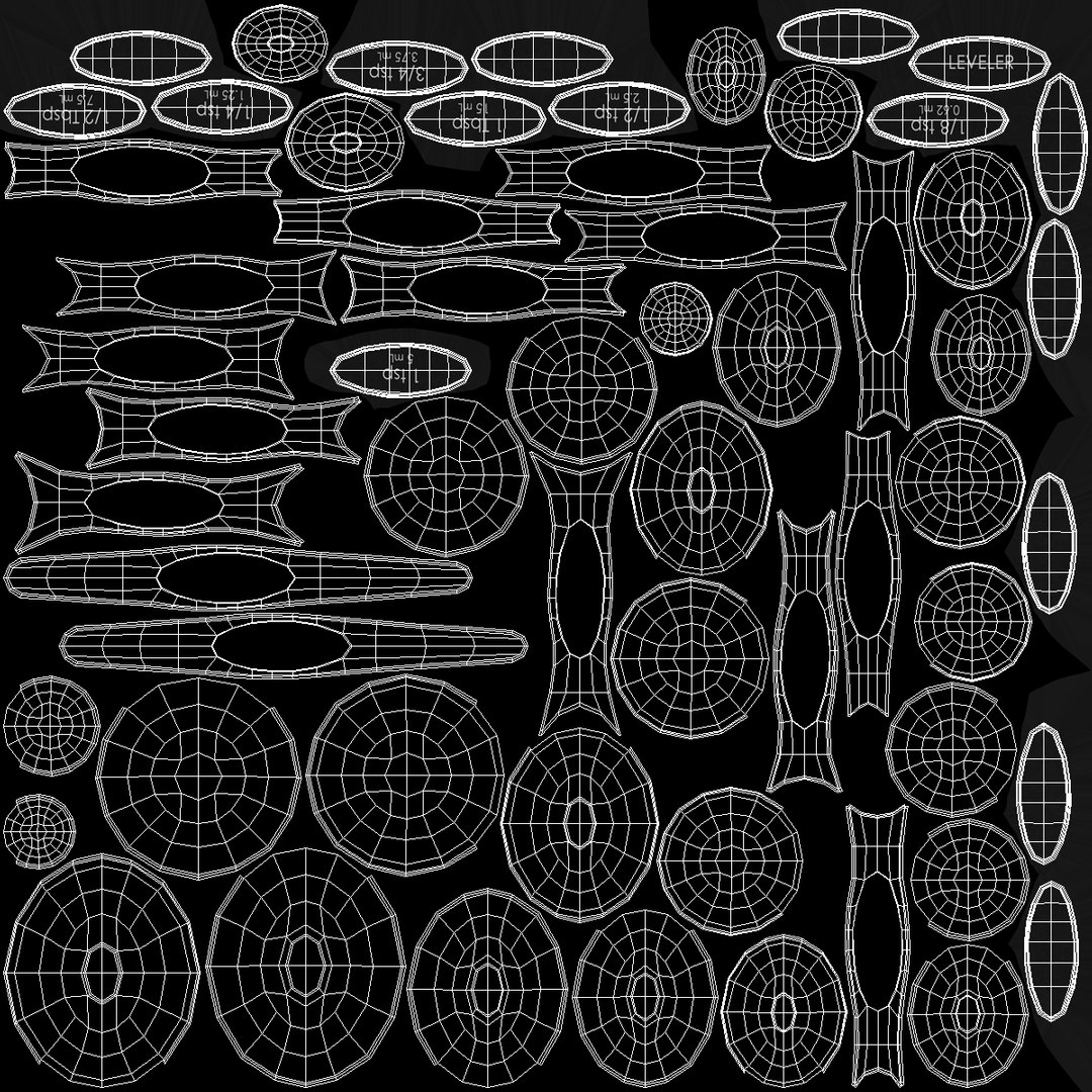 3D model Measuring Spoons Set - TurboSquid 2040487
