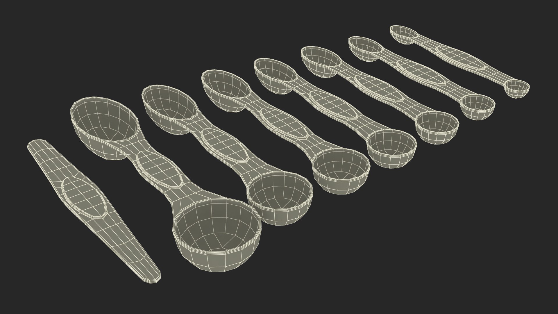 3D model Measuring Spoons Set - TurboSquid 2040487