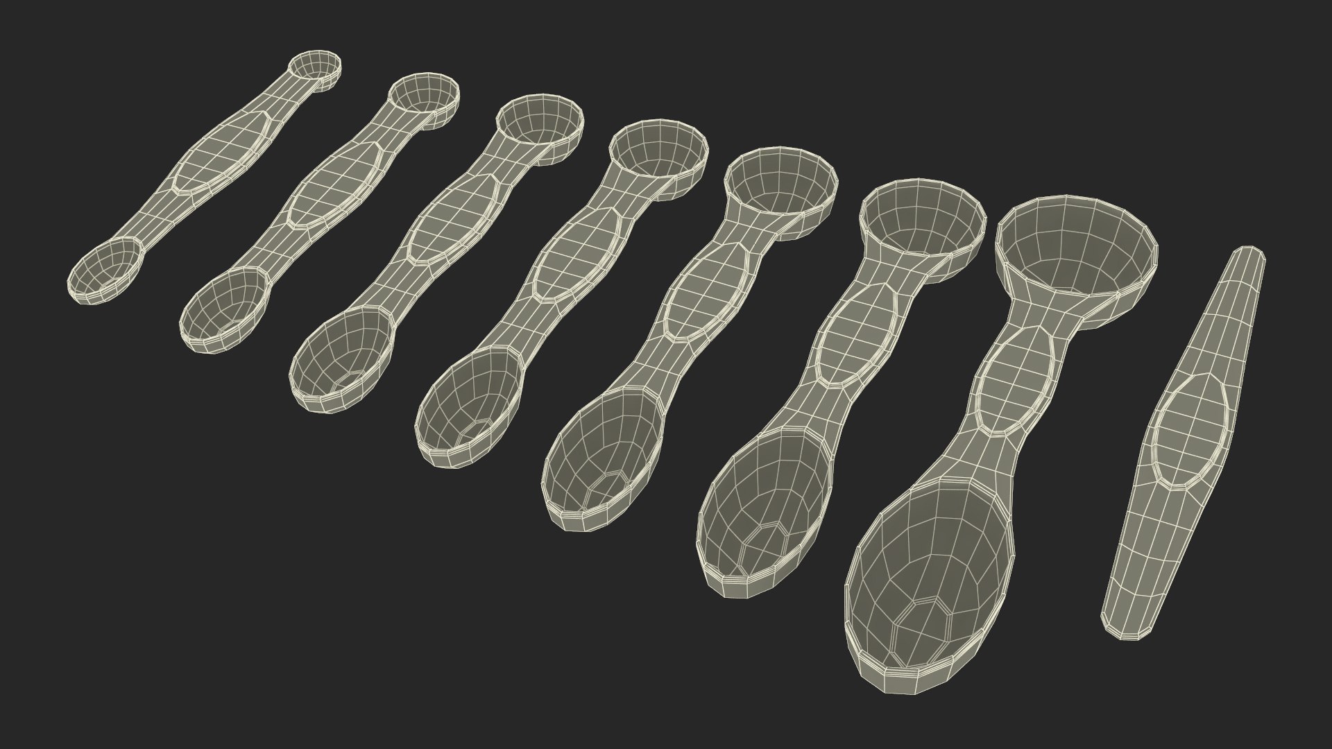 3D model Measuring Spoons Set - TurboSquid 2040487