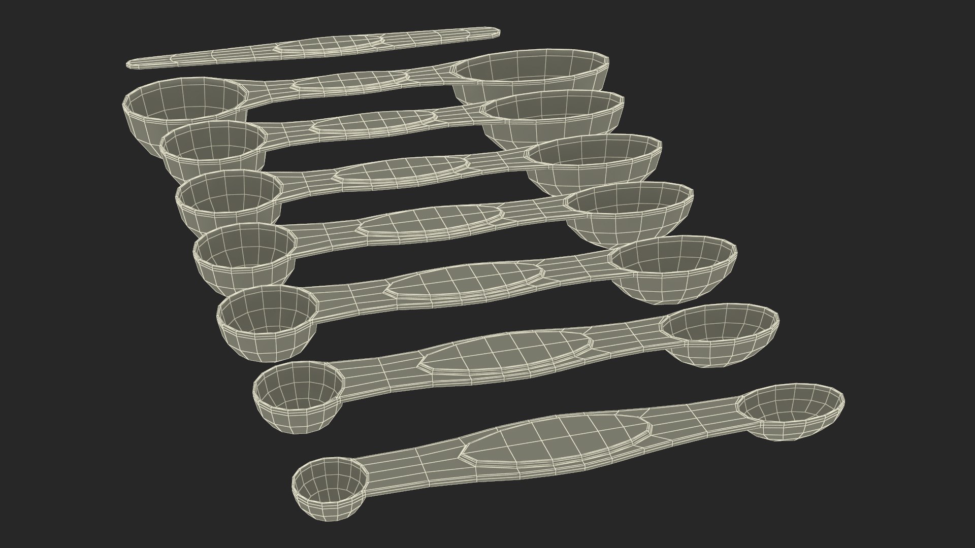 3D model Measuring Spoons Set - TurboSquid 2040487