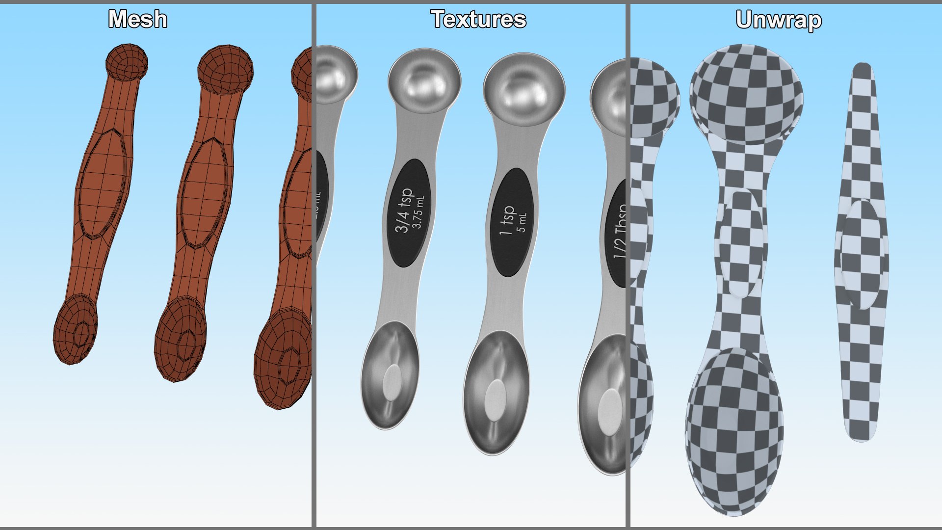 3D model Measuring Spoons Set - TurboSquid 2040487