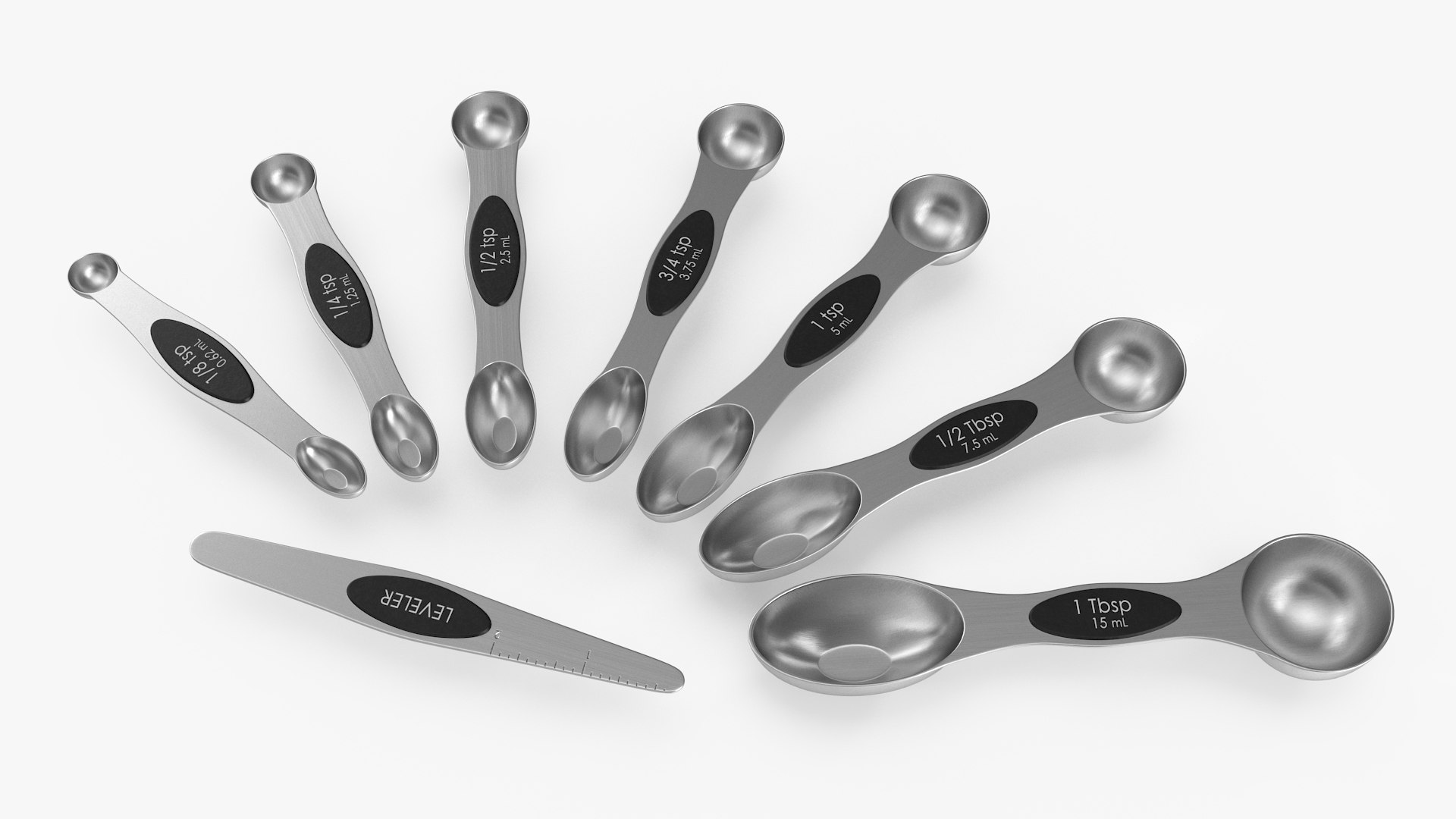 3D model Measuring Spoons Set - TurboSquid 2040487