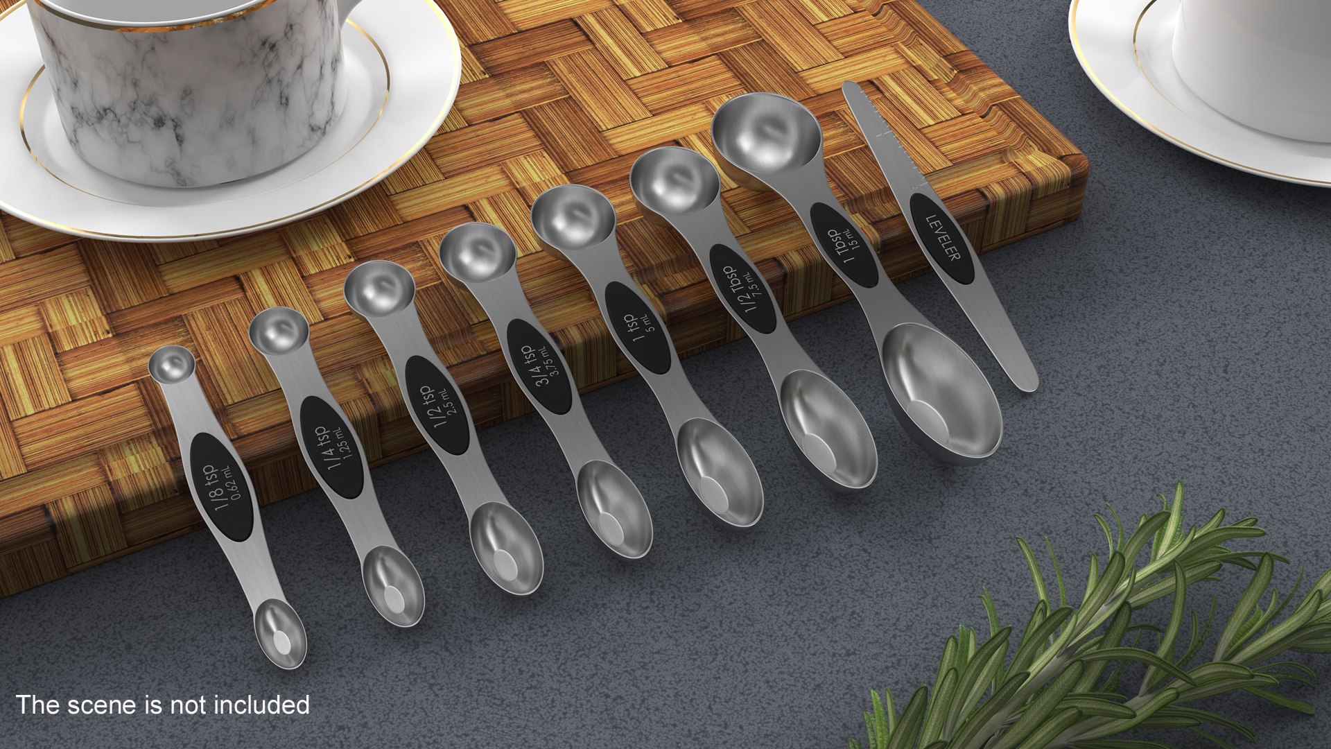 3D model Measuring Spoons Set - TurboSquid 2040487