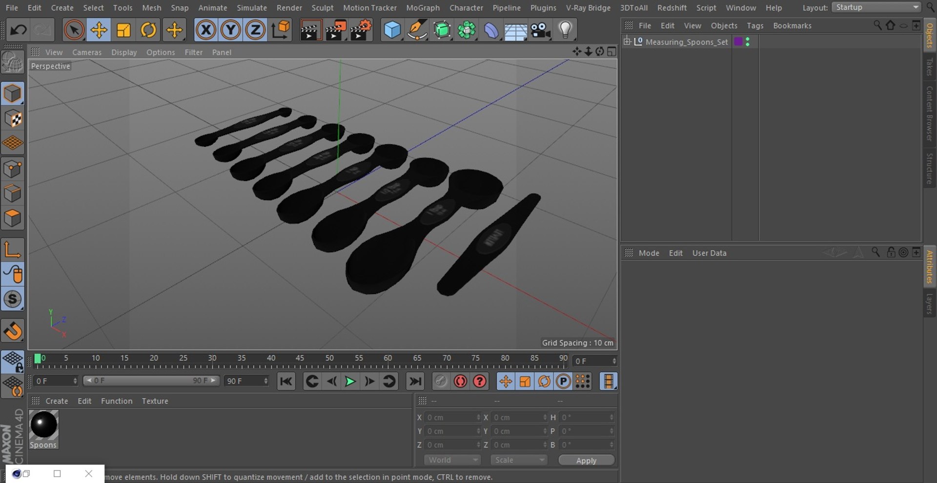 3D model Measuring Spoons Set - TurboSquid 2040487