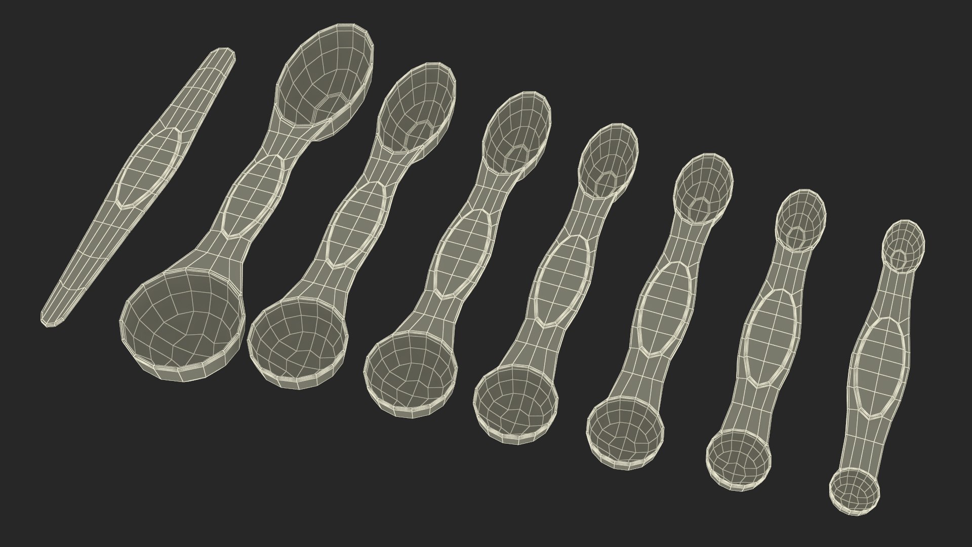 3D model Measuring Spoons Set - TurboSquid 2040487