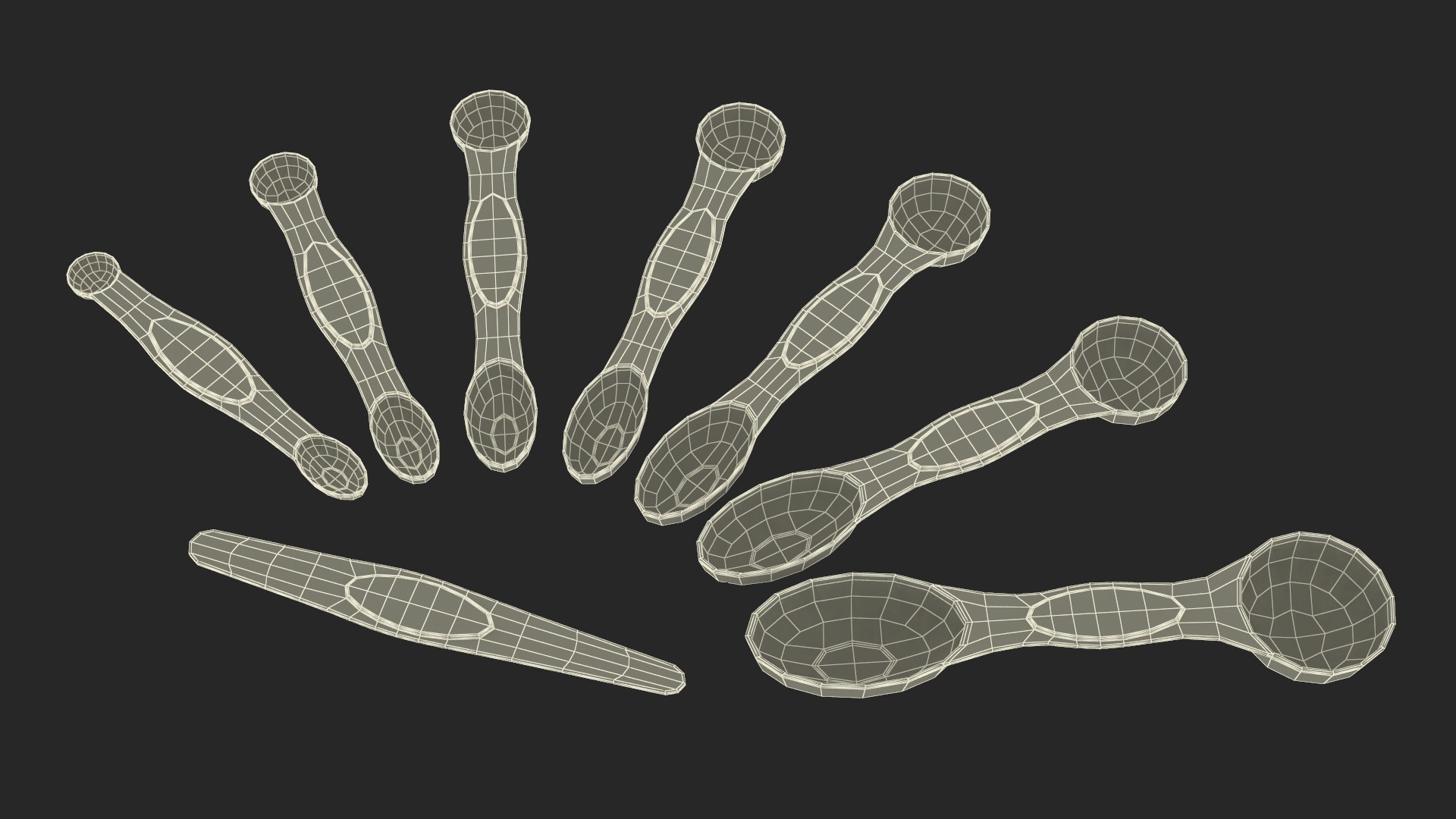 3D model Measuring Spoons Set - TurboSquid 2040487