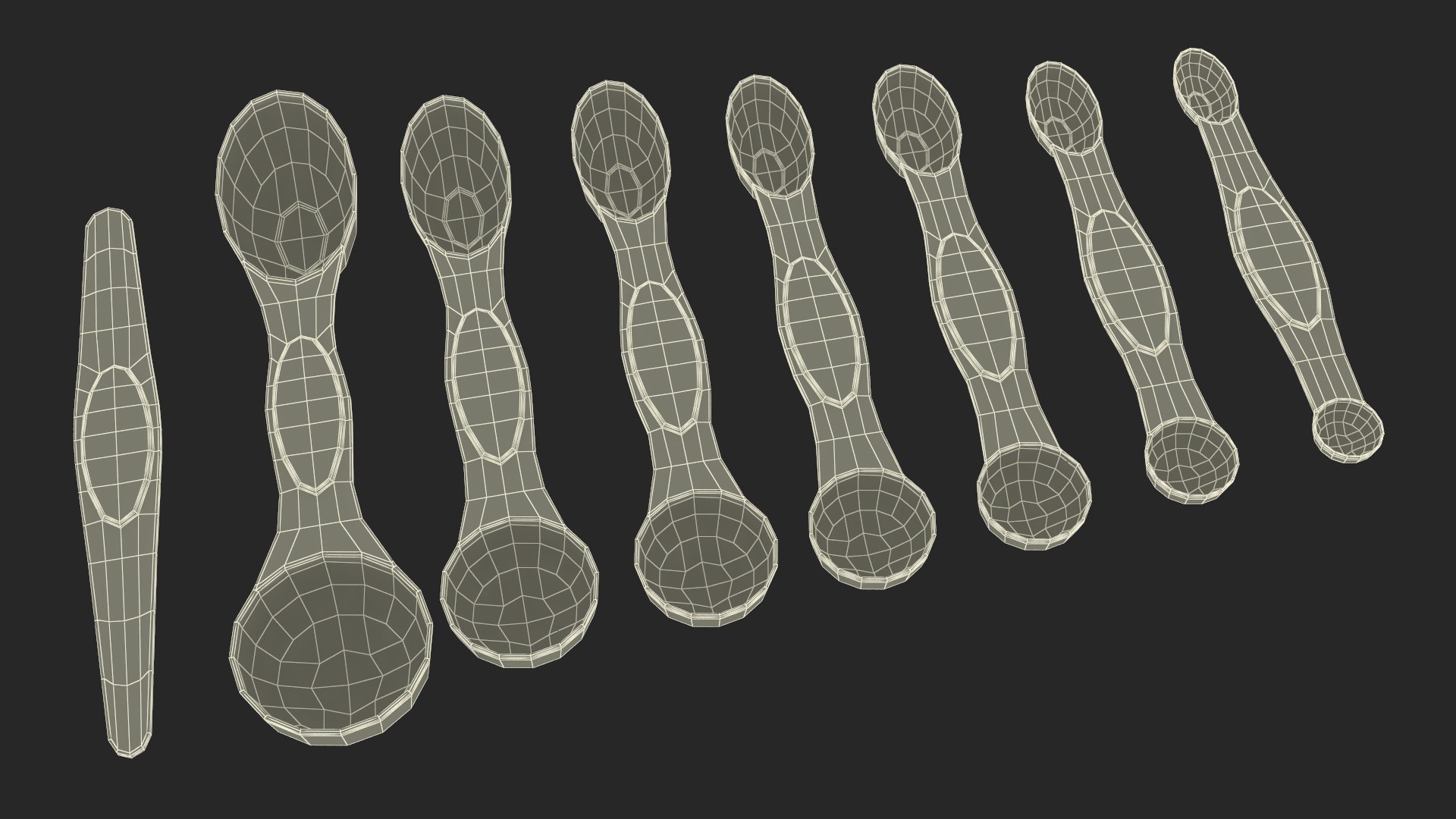 3D model Measuring Spoons Set - TurboSquid 2040487