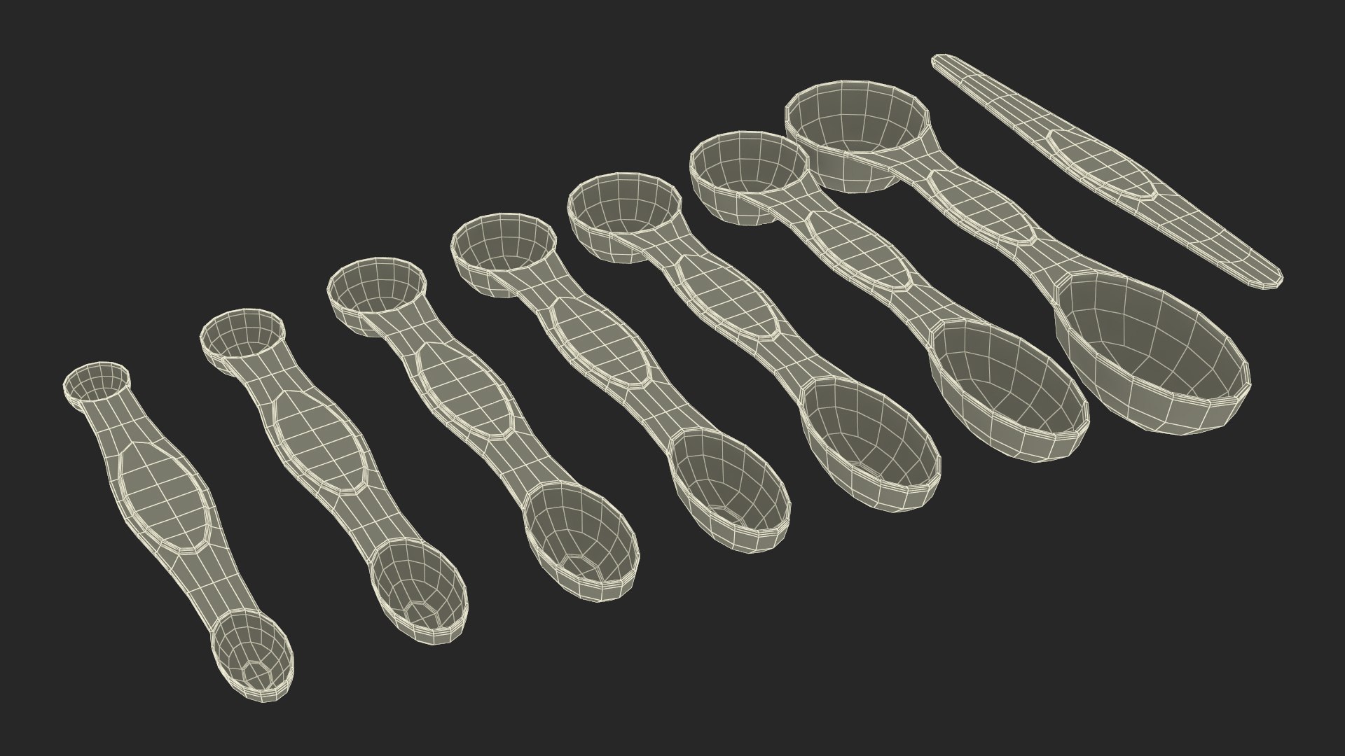 3D model Measuring Spoons Set - TurboSquid 2040487