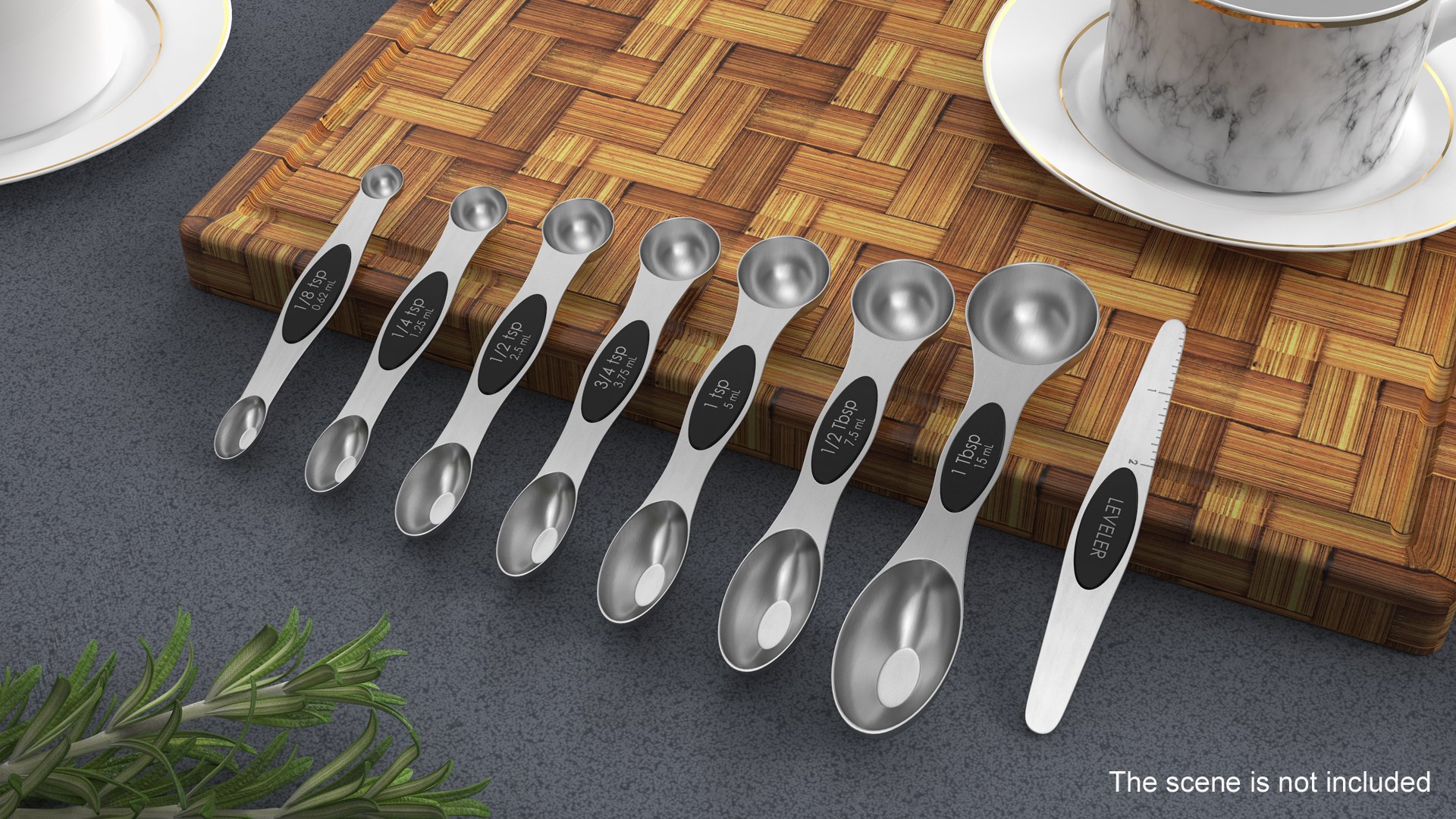 3D model Measuring Spoons Set - TurboSquid 2040487