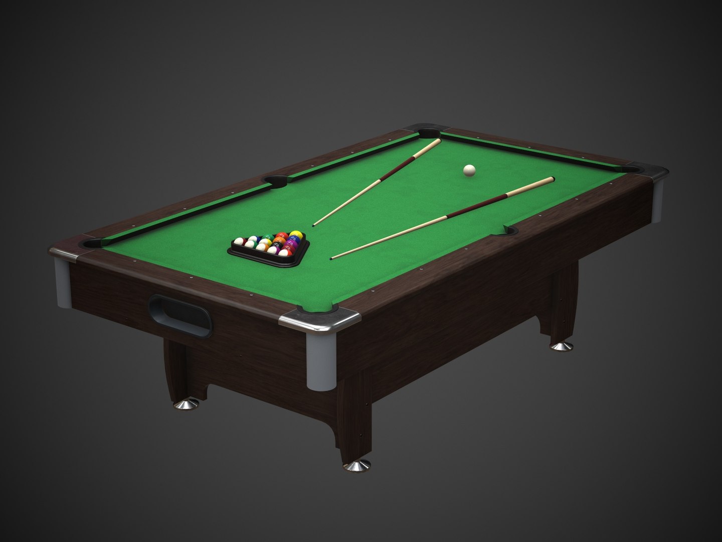 3D Model American Pool Table Cues - TurboSquid 1337023