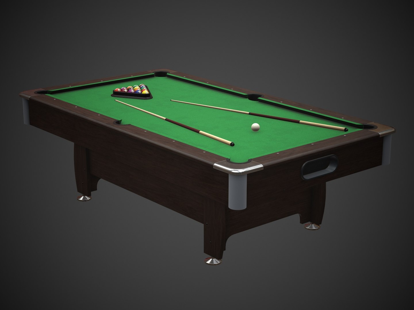 3D Model American Pool Table Cues - TurboSquid 1337023