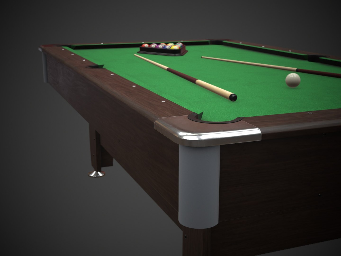 3D Model American Pool Table Cues - TurboSquid 1337023