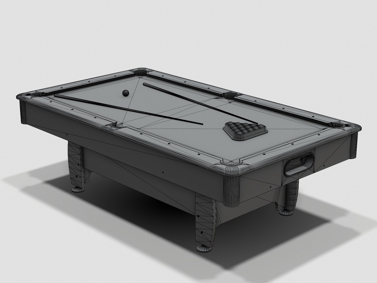 3D Model American Pool Table Cues - TurboSquid 1337023