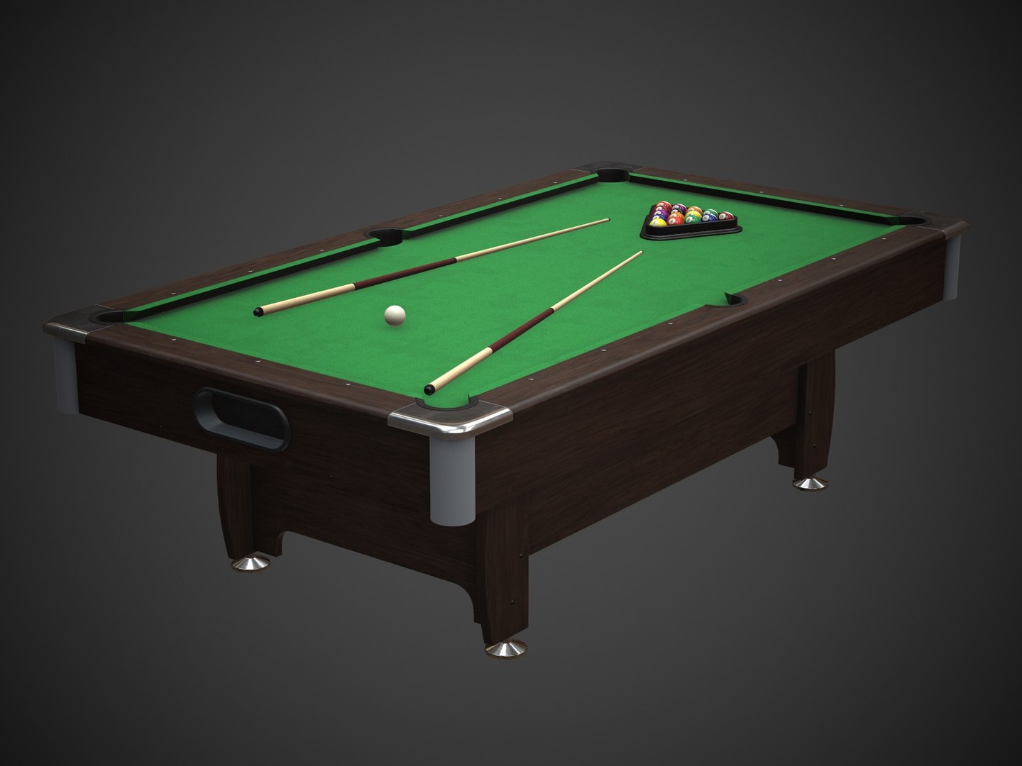 3D Model American Pool Table Cues - TurboSquid 1337023