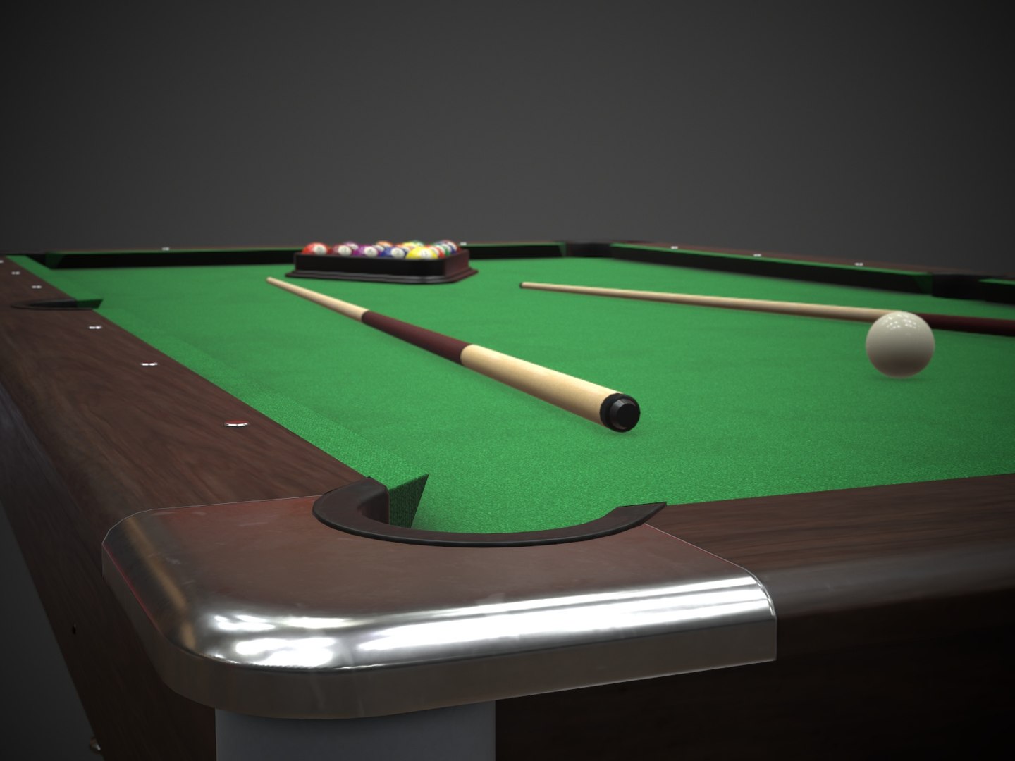 3D Model American Pool Table Cues - TurboSquid 1337023