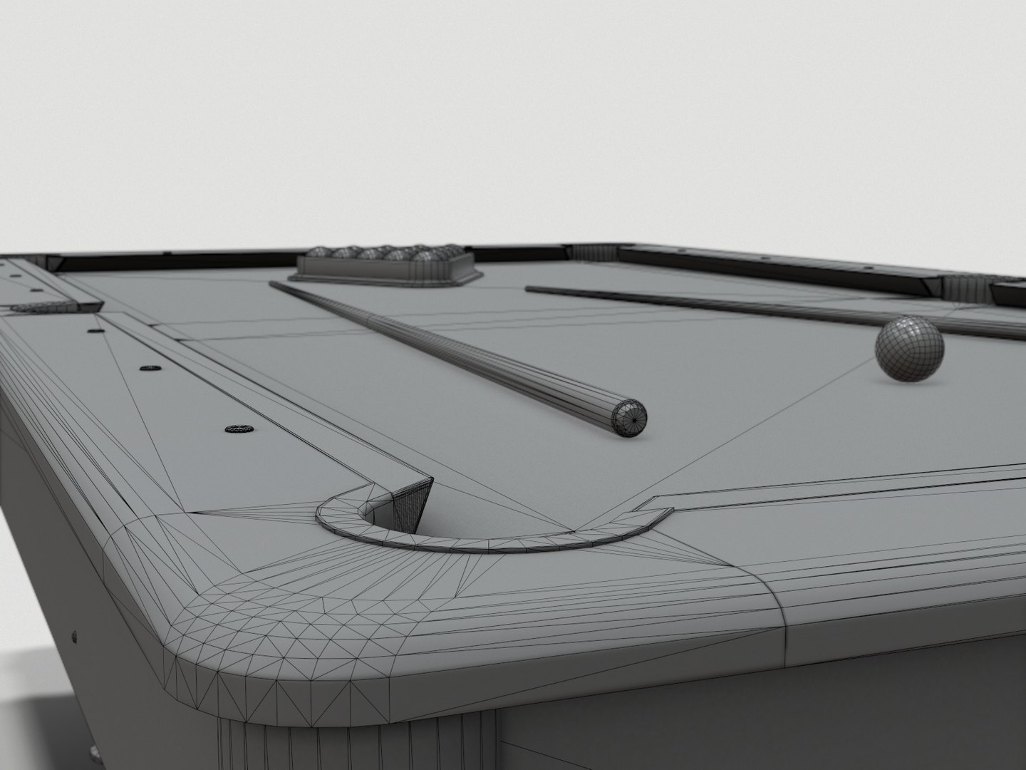 3D Model American Pool Table Cues - TurboSquid 1337023