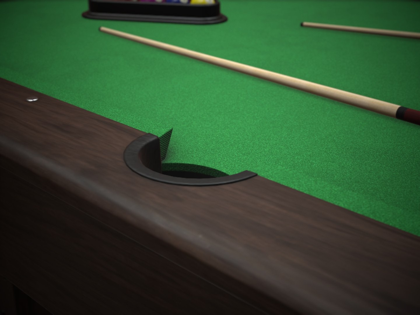 3D Model American Pool Table Cues - TurboSquid 1337023