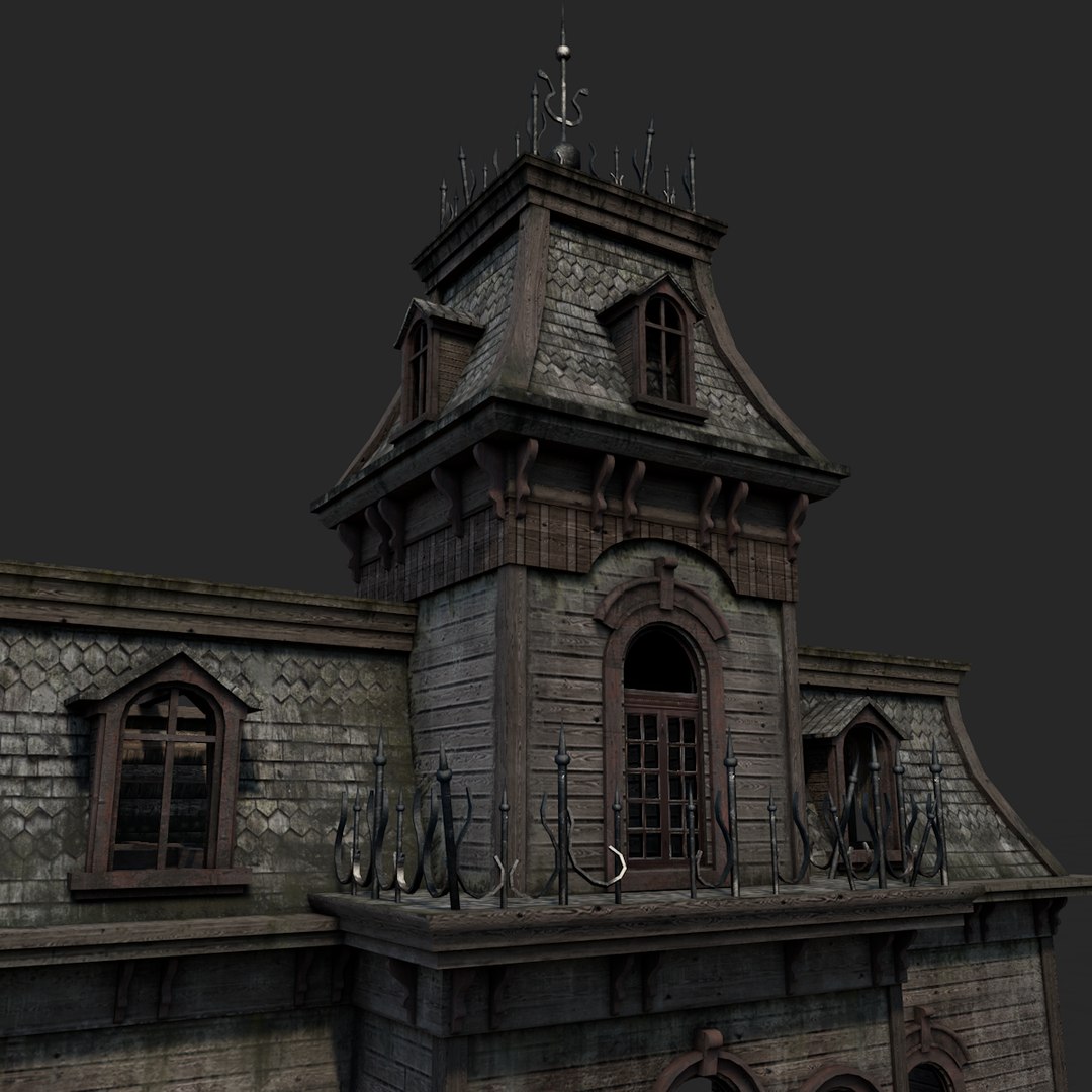 3d old abandoned house interior model