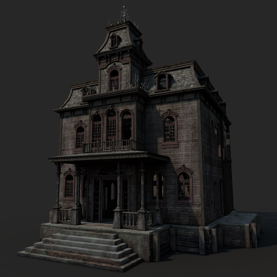 3d Old Abandoned House Interior Model