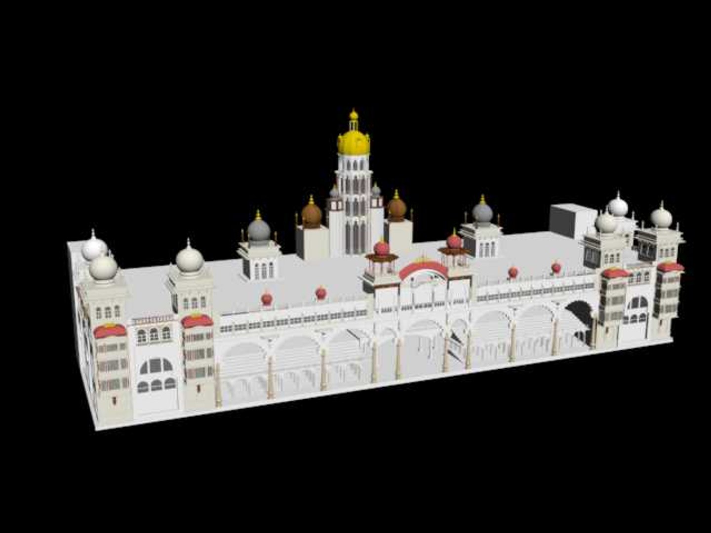 Mysore Palace 3D Model - TurboSquid 1357654
