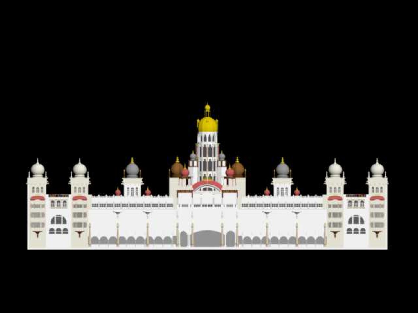 Mysore Palace 3D Model - TurboSquid 1357654
