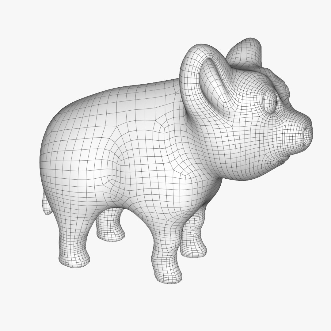 Cartoon Pig Character 3D Model - TurboSquid 1401515