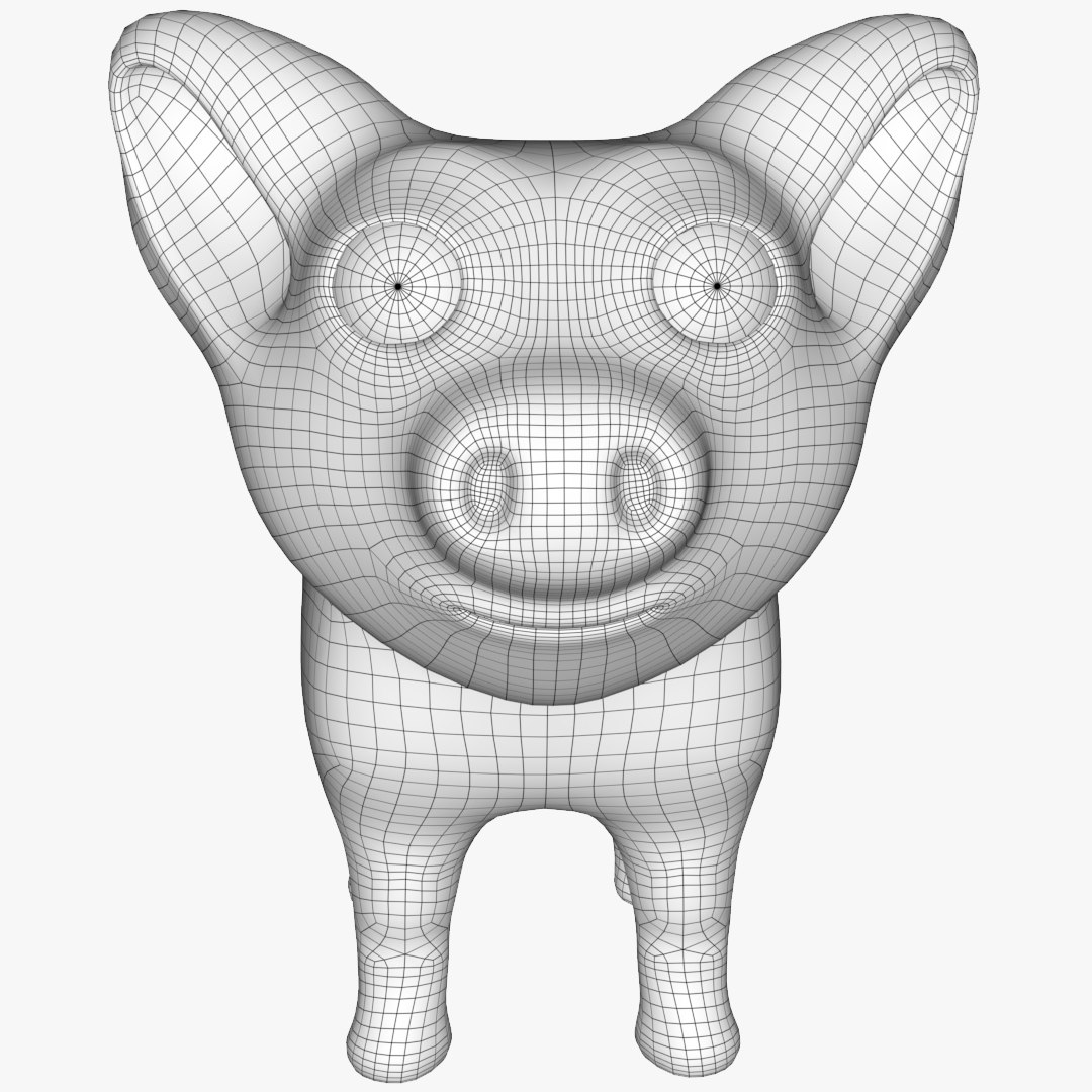Cartoon Pig Character 3D Model - TurboSquid 1401515