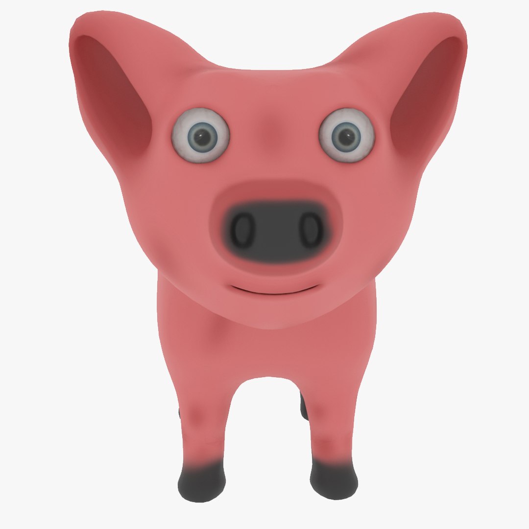 Cartoon Pig Character 3D Model - TurboSquid 1401515