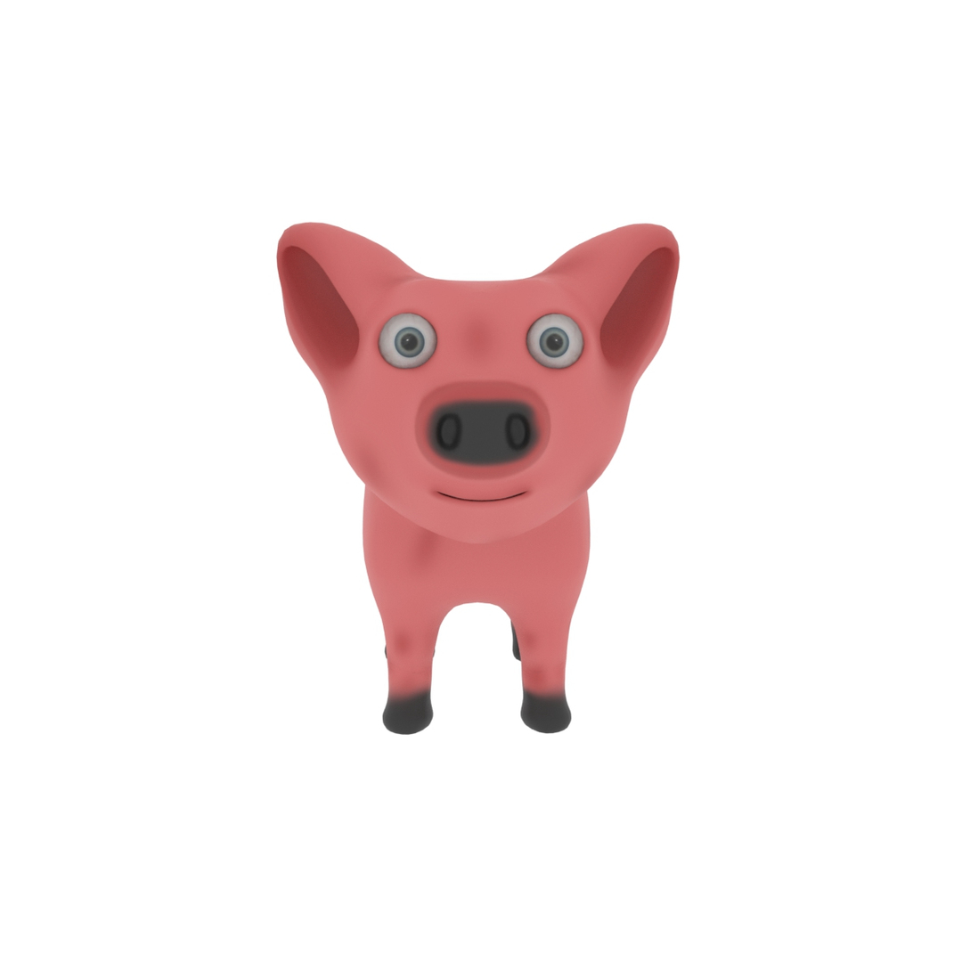 Cartoon Pig Character 3D Model - TurboSquid 1401515
